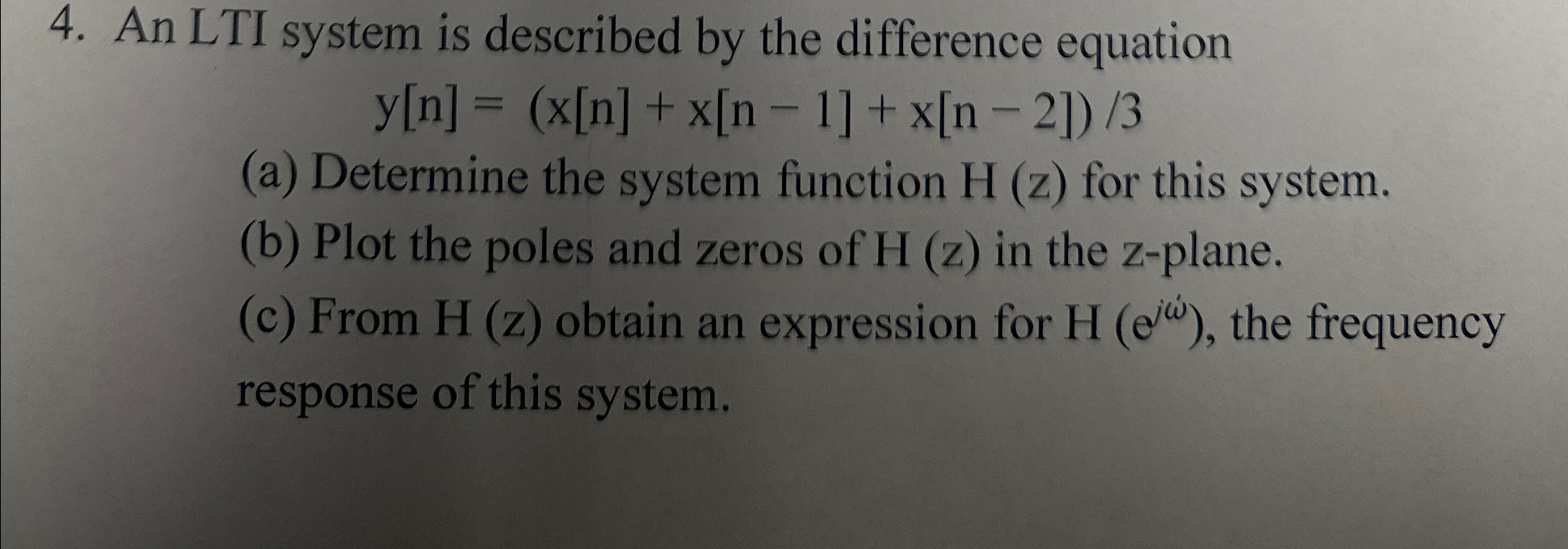 Solved An LTI system is described by the difference | Chegg.com
