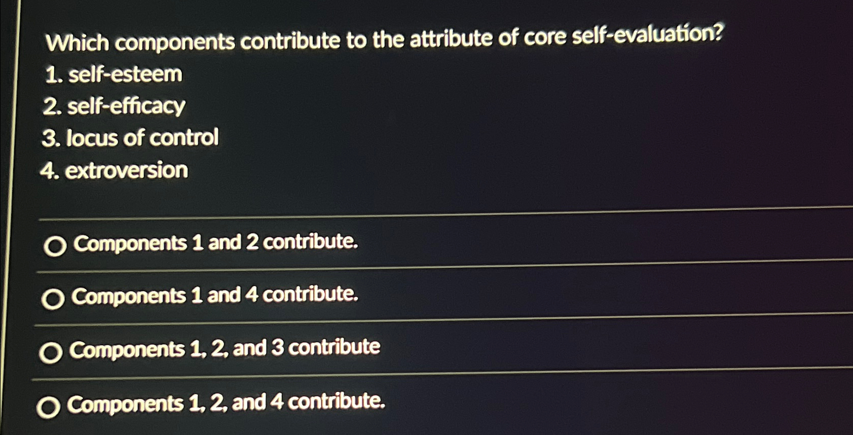 Solved Which components contribute to the attribute of core | Chegg.com