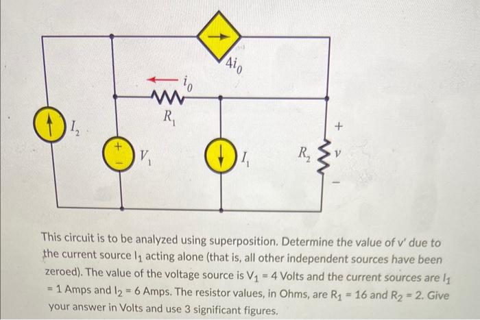 Solved This circuit is to be analyzed using superposition. | Chegg.com