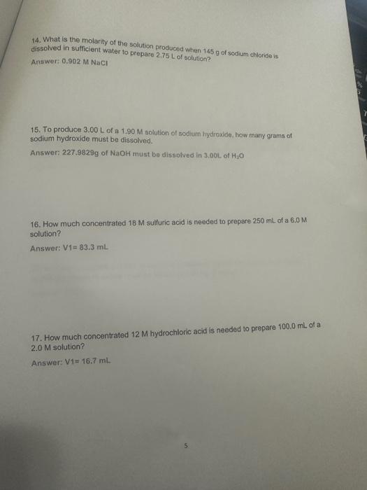 Solved Complete the following problems. Use significant | Chegg.com