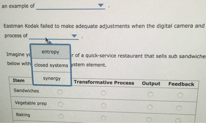 Solved Use your knowledge of management theory to complete | Chegg.com