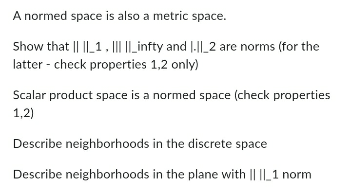 A normed space is also a metric space. Show that || | Chegg.com