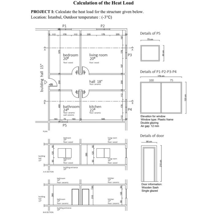 Calculation of the Heat Load PROJECT I: Calculate the | Chegg.com
