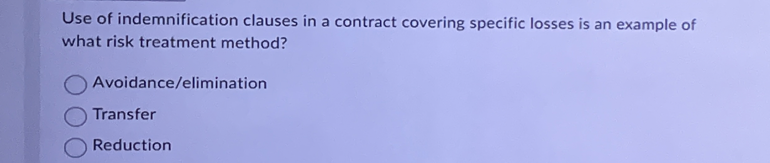 Solved Use of indemnification clauses in a contract covering | Chegg.com