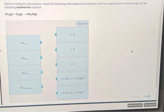 Solved Without doing any calculations, match the following | Chegg.com