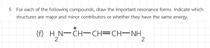 Solved For each of the following compounds, draw the | Chegg.com