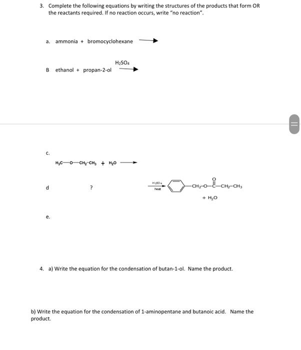 Solved 1. Identify the type(s) of organic reaction | Chegg.com