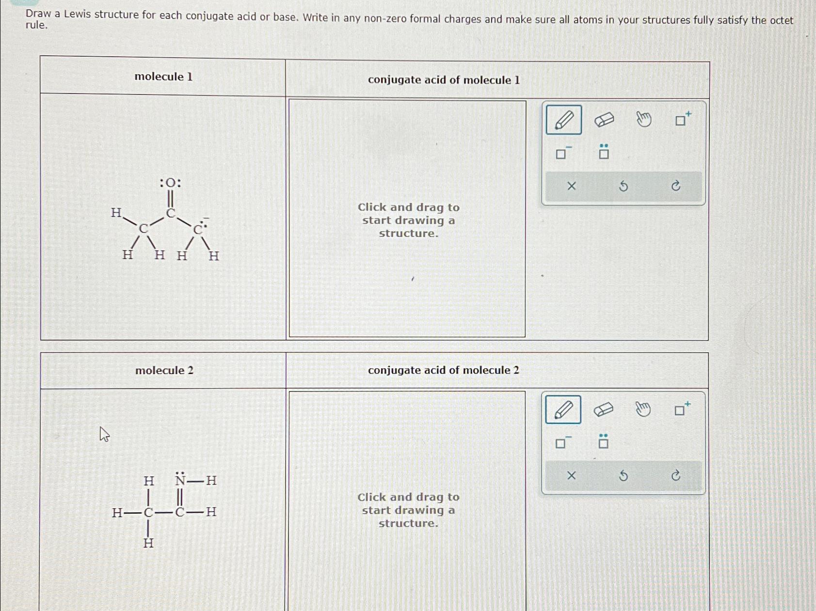 Solved Draw a Lewis structure for each conjugate acid or | Chegg.com