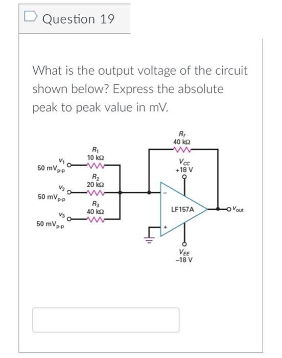 Solved Question 10 For the Class-C amplifier circuit as | Chegg.com