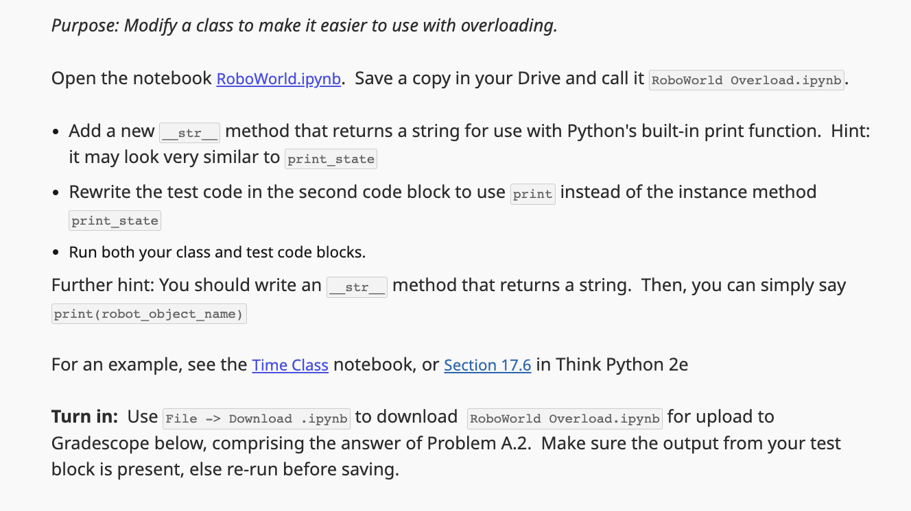 Solved Purpose: Modify a class to make it easier to use with | Chegg.com