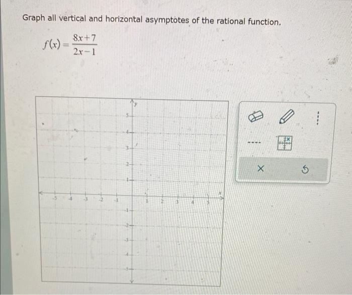 Solved Graph all vertical and horizontal asymptotes of the | Chegg.com