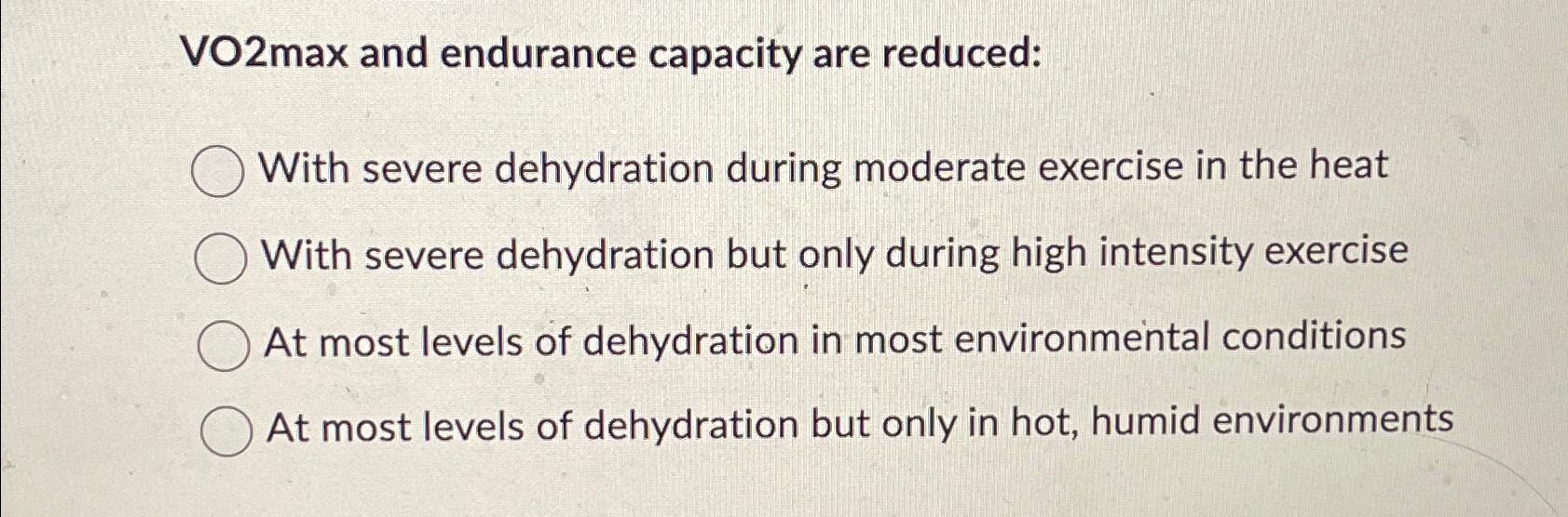 Solved VO2max and endurance capacity are reduced:With severe | Chegg.com
