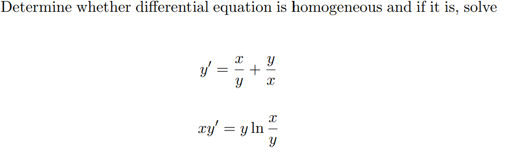 Solved Determine Whether Differential Equation Is