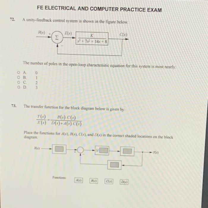 Solved FE ELECTRICAL AND COMPUTER PRACTICE EXAM 74. The | Chegg.com