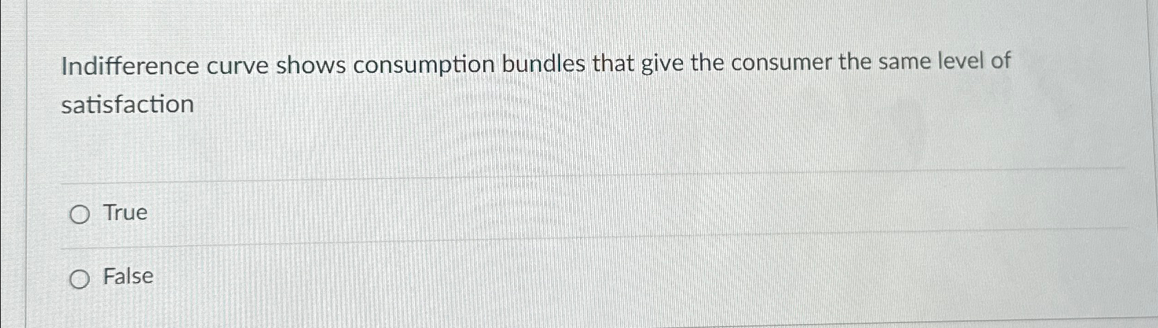 Solved Indifference curve shows consumption bundles that | Chegg.com