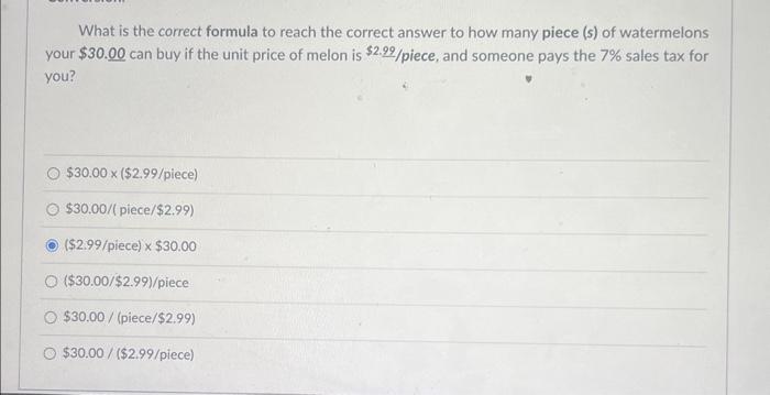 Solved What is the correct formula to reach the correct | Chegg.com