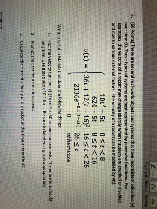 Solved Highlight Rotate Markup 5. (60 Points) There are | Chegg.com