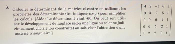 Solved Calculate the determinant of the matrix below using | Chegg.com