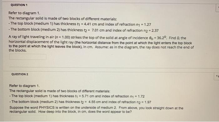 Solved QUESTION 1 Refer to diagram 1. The rectangular solid | Chegg.com