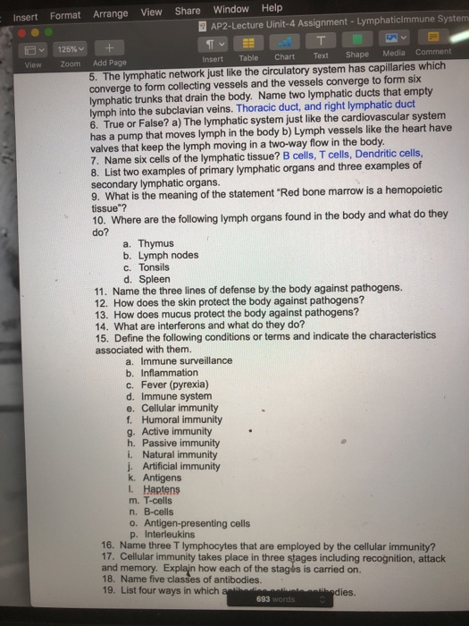 Solved rt Format Arrange View Share Window Help AP2-Lecture | Chegg.com