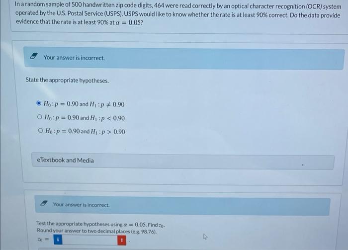 Solved In A Random Sample Of 500 Handwritten Zip Code