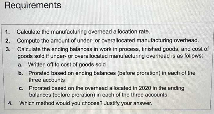 Solved Data tableData tableRequirements 1. Calculate the | Chegg.com