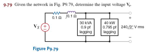 Solved Given the network in Fig. P9.79. determine the input | Chegg.com