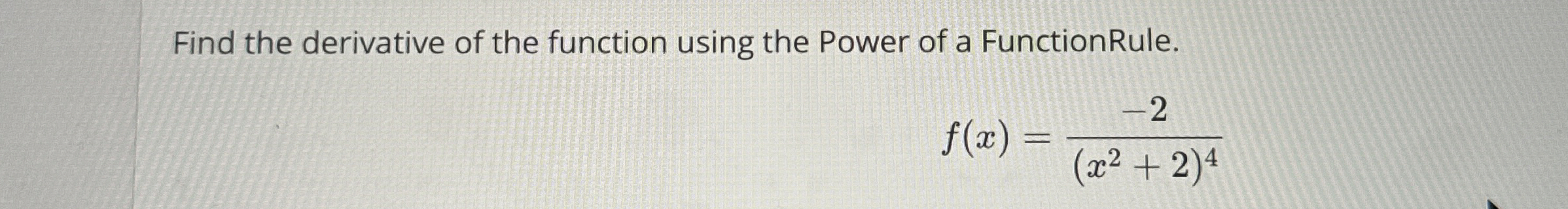 Solved Find the derivative of the function using the Power | Chegg.com