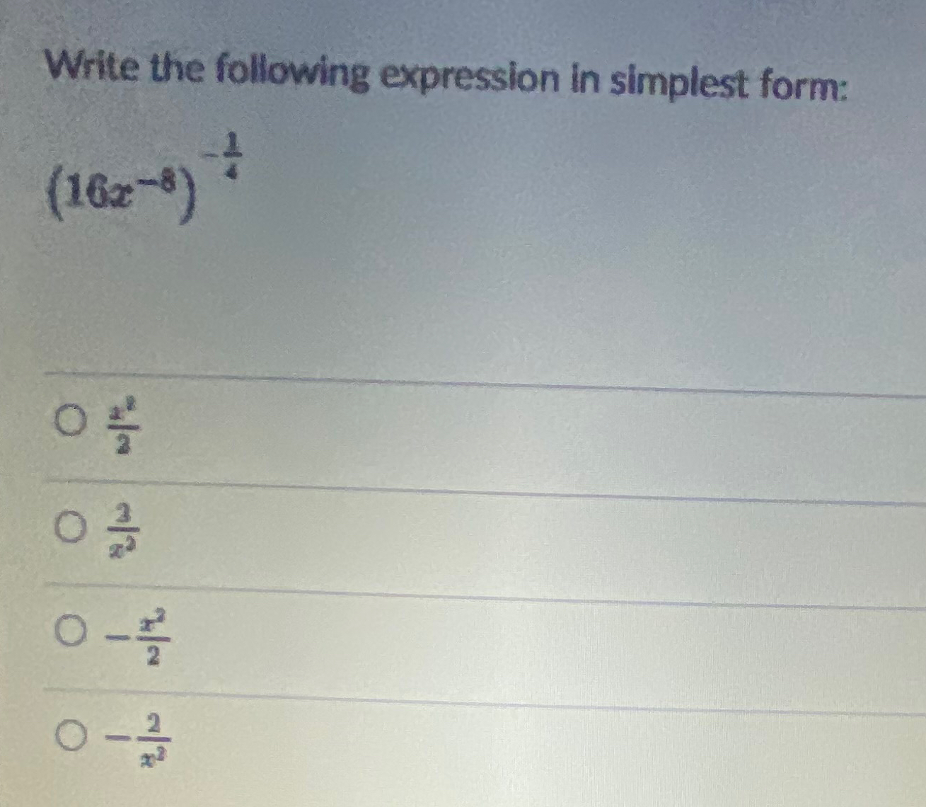 Solved Write the following expression in simplest | Chegg.com