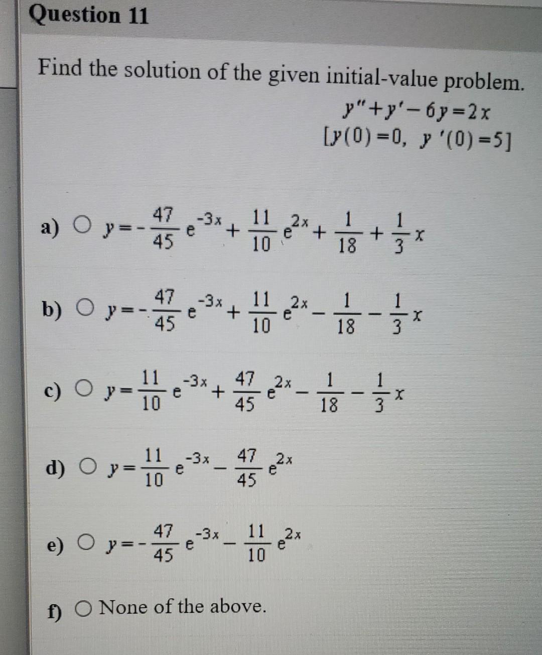 Solved Find the solution of the given initial-value problem. | Chegg.com