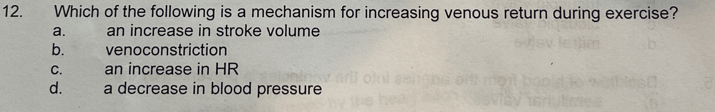 Solved Which of the following is a mechanism for increasing | Chegg.com