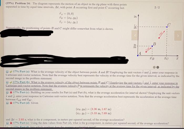Solved (19\%) Problem 14: The diagram represents the motion | Chegg.com Solved (19\%) Problem 14: The diagram represents the motion | Chegg.com