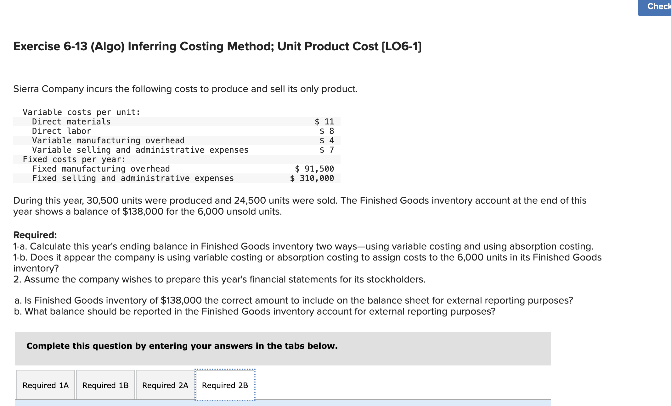 Solved Exercise 6-13 (Algo) ﻿Inferring Costing Method; Unit | Chegg.com