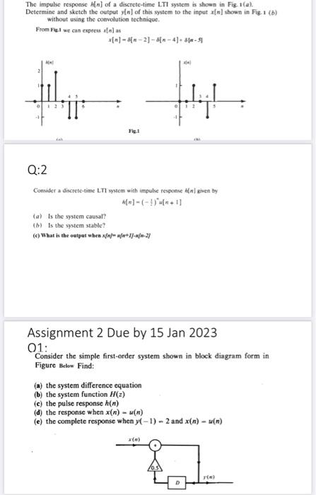 Solved The impulse response M[n] of a discrete-time LTI | Chegg.com