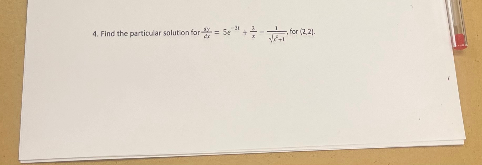 Solved Find the particular solution for | Chegg.com