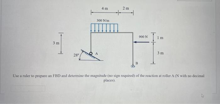 Solved Use a ruler to prepare an FBD and determine the | Chegg.com