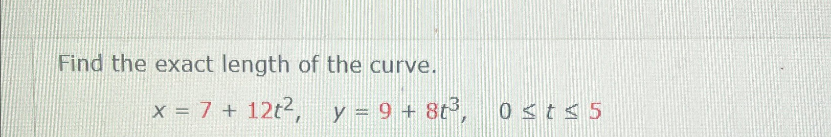 Solved Find the exact length of the | Chegg.com