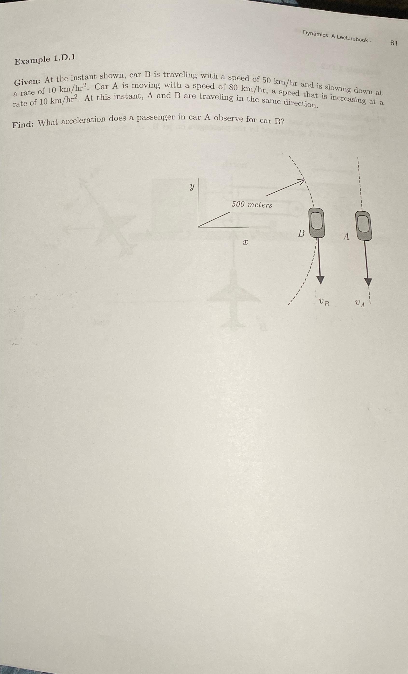 Solved Dynamics: A Lecturebook61Example 1.D. 1Given: At the | Chegg.com