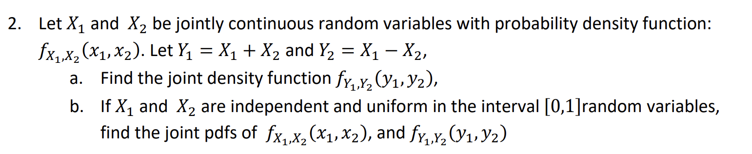 Solved Let x1 ﻿and x2 ﻿be jointly continuous random | Chegg.com