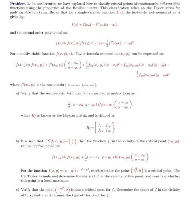 Solved Problem 1. In our lectures, we have explored how to | Chegg.com