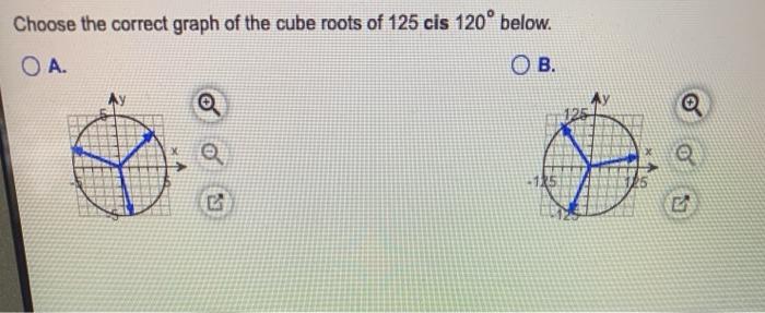 Solved Find the cube roots of 125 cis 120°. Graph each cube | Chegg.com