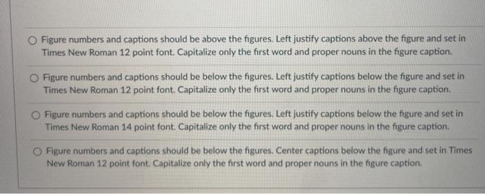 Solved Figure numbers and captions should be above the | Chegg.com