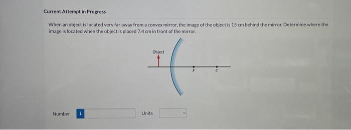 When an object is located very far away from a convex | Chegg.com