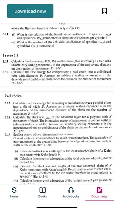 Download now W where the Bjerrum length is defined as | Chegg.com