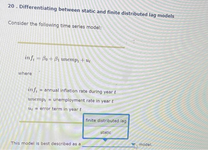 Solved 20. Differentiating between static and finite | Chegg.com