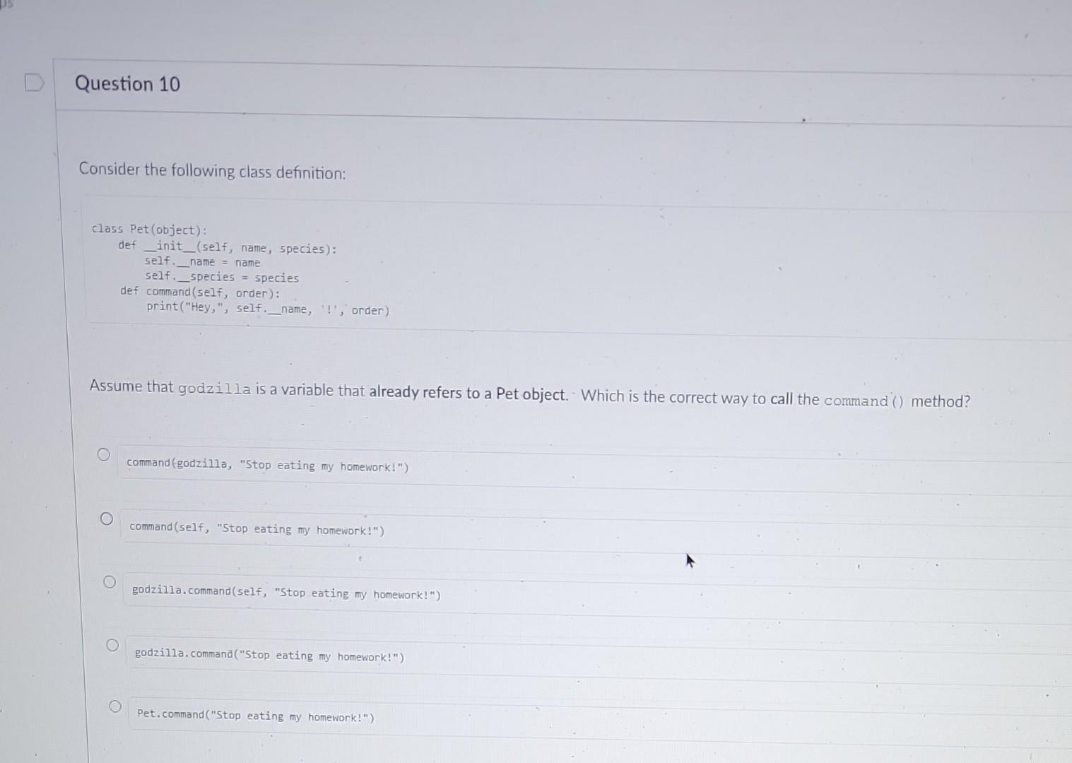 Solved A class constructor uses the class name as a kind of | Chegg.com