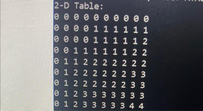 Solved solve the sequence manually to find the LCS Row | Chegg.com