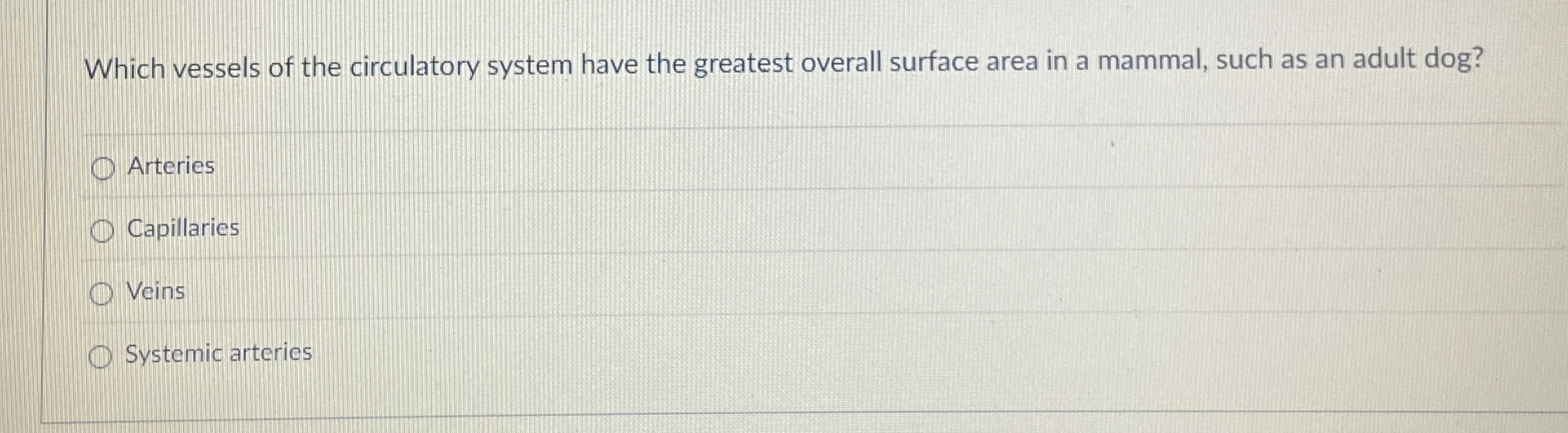 Solved Which vessels of the circulatory system have the | Chegg.com