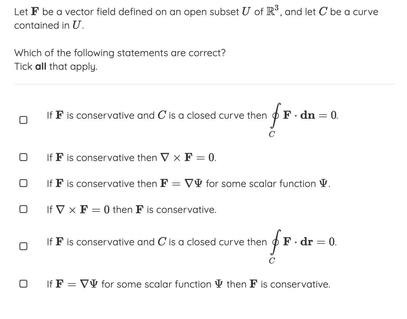 Solved Let F ﻿be a vector field defined on an open subset U | Chegg.com