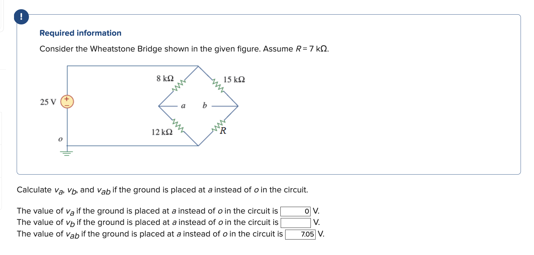 Solved Required informationConsider the Wheatstone Bridge | Chegg.com